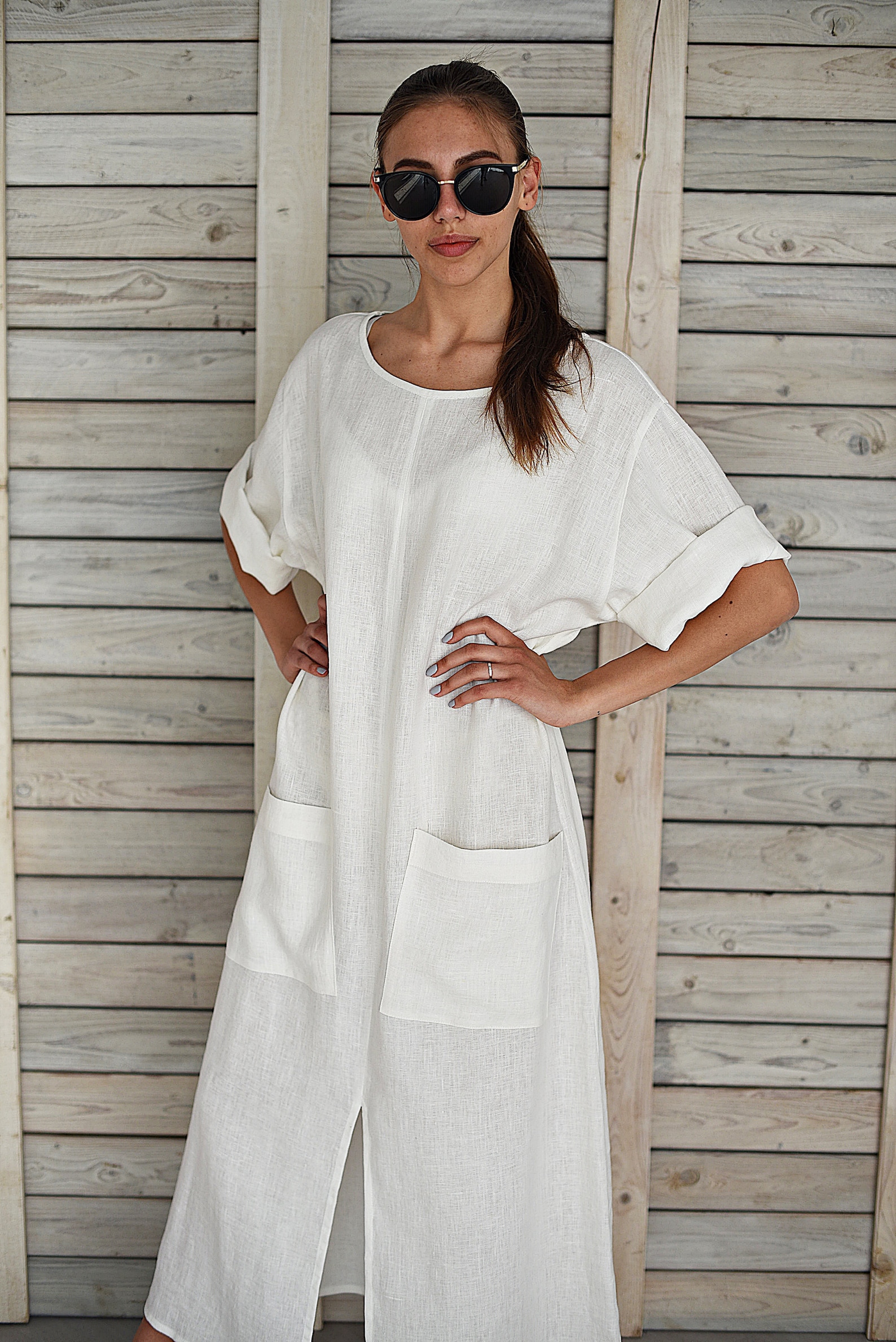 Linen Tunic / Beach Dress / Holiday Dress / Linen Tunic Dress | Etsy