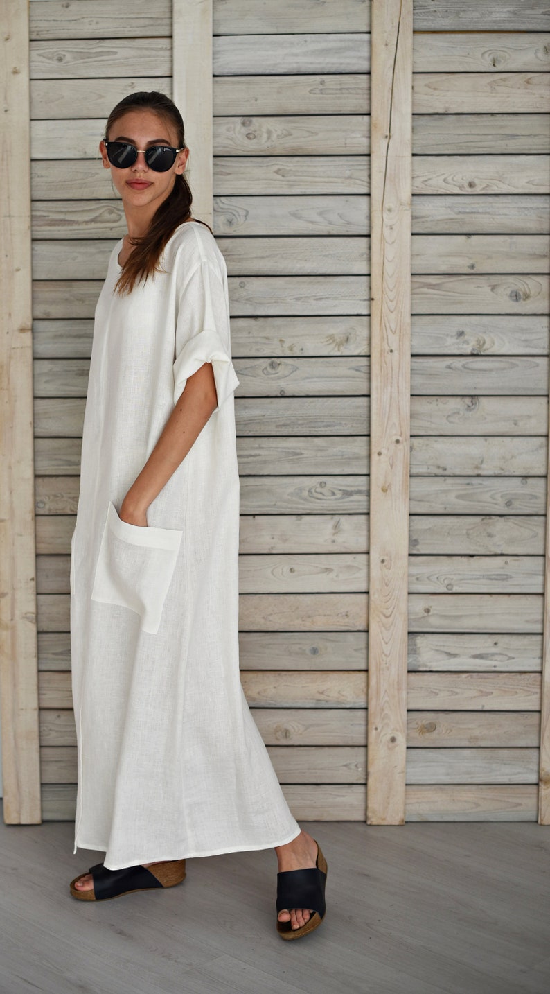 Linen Tunic / Beach Dress / Holiday Dress / Linen Tunic Dress - Etsy