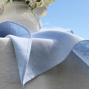 Ice Blue Linen Napkins / Set of 12 / Softened, Washed Linen - Etsy