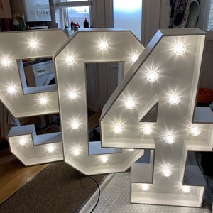 Complete set 4ft LED Marquee Numbers 0-9 | Etsy
