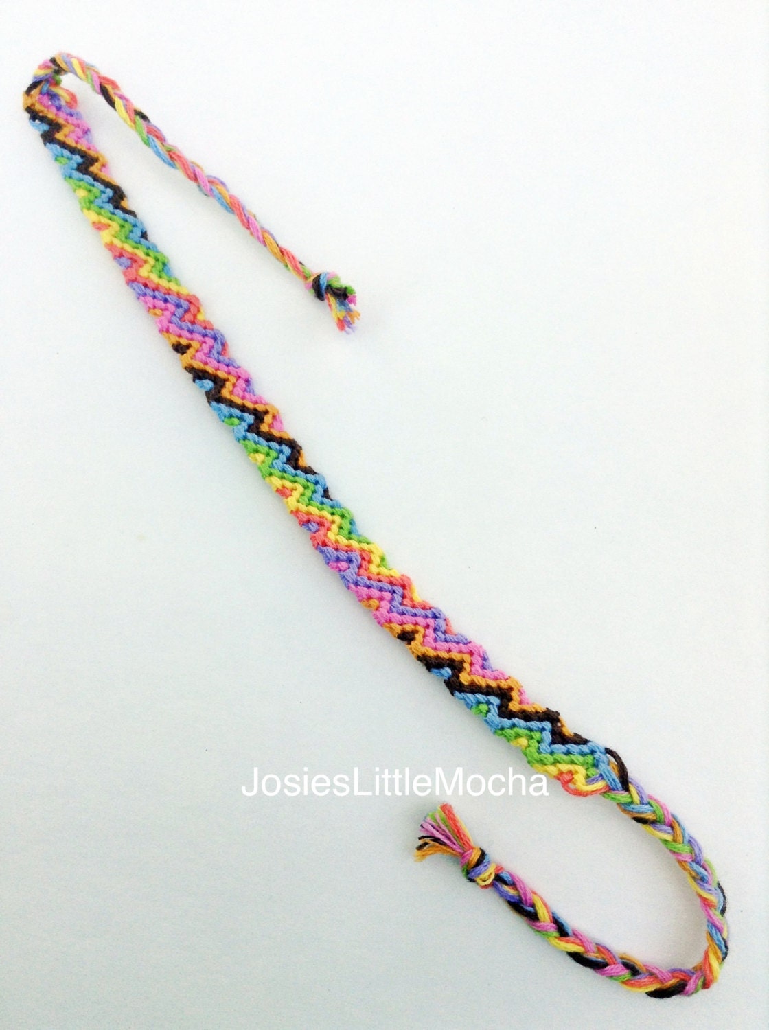 Zig-zag Friendship Bracelet / Colorful Friendship Bracelet / | Etsy