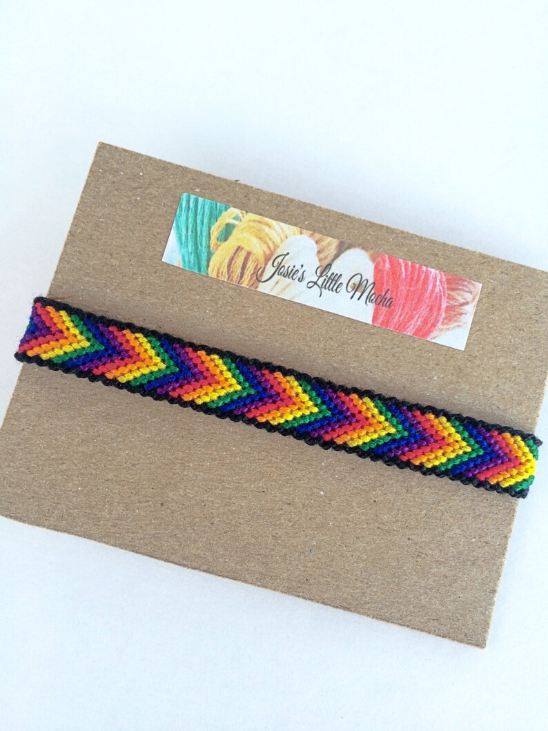 LGBT Chevron Friendship Bracelet / LGBT Friendship Bracelet / - Etsy