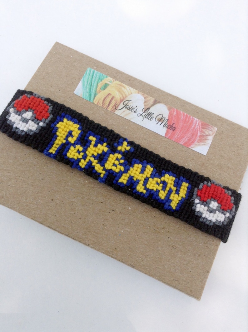 Pokemon friendship bracelet / Pokemon bracelet | Etsy