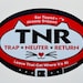 VEHICLE SIGN - TNR - Trap Neuter Return - Large 17”x11.5” Oval Car ...
