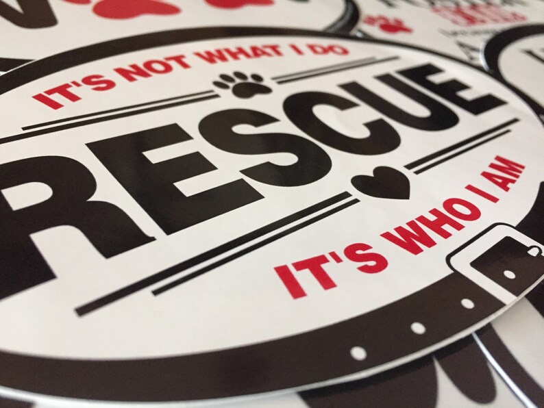 DECAL RESCUE It's Who I Am Euro Pet Car Decal 4x6 | Etsy