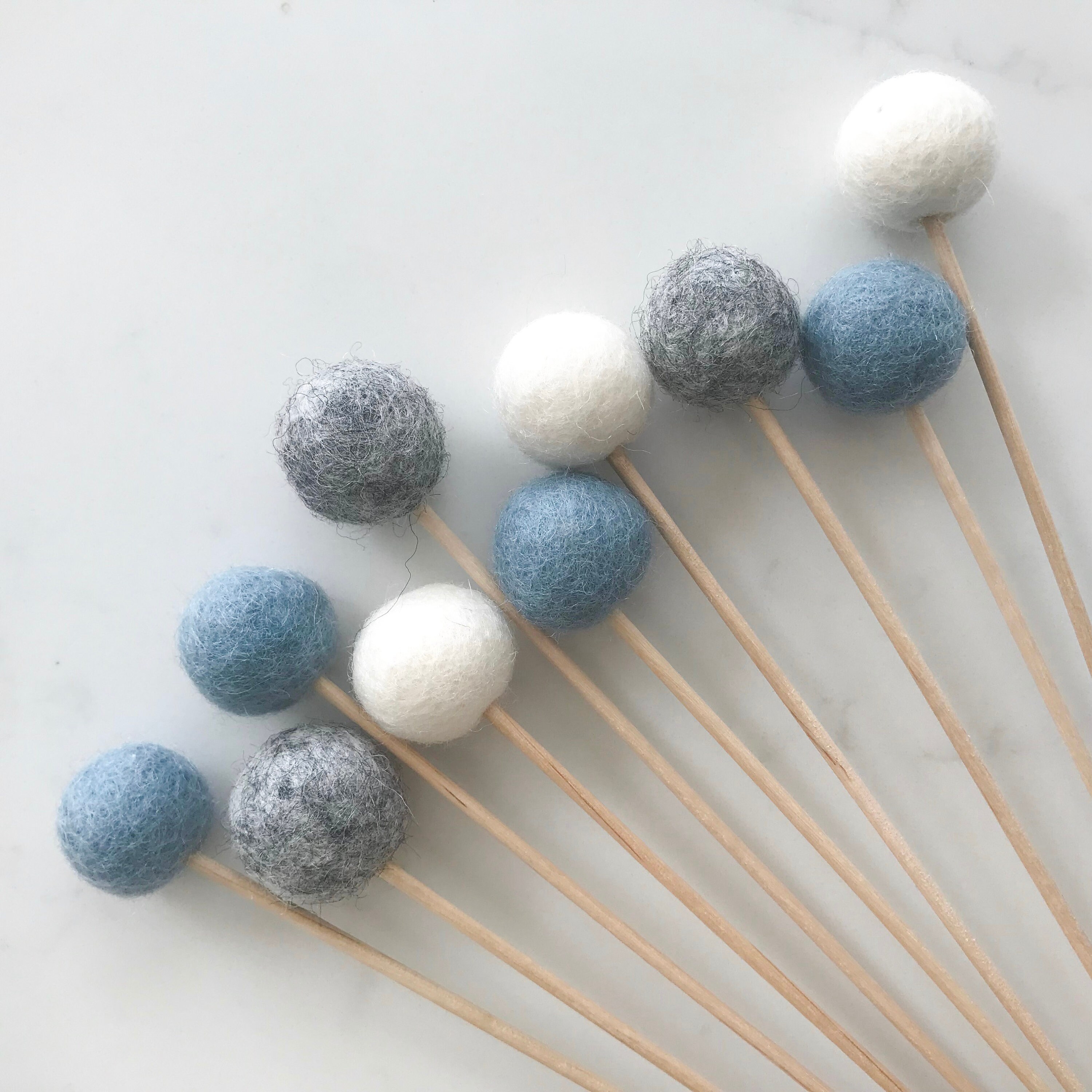 Custom Felt Ball Stems by Stone and Co - Etsy Canada