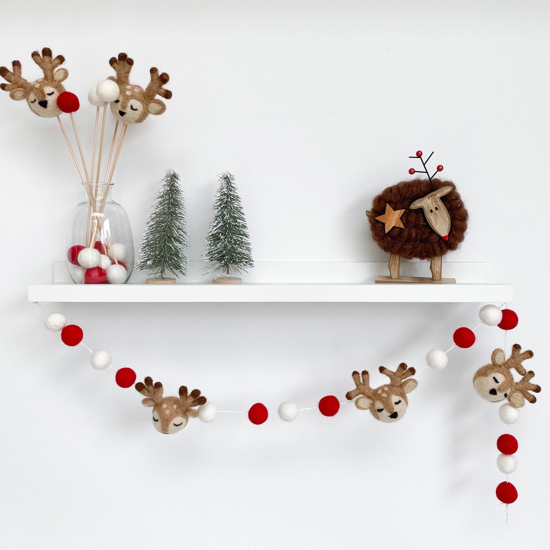 Reindeer Felt Hanging Garland for Autumn and Christmas - Etsy