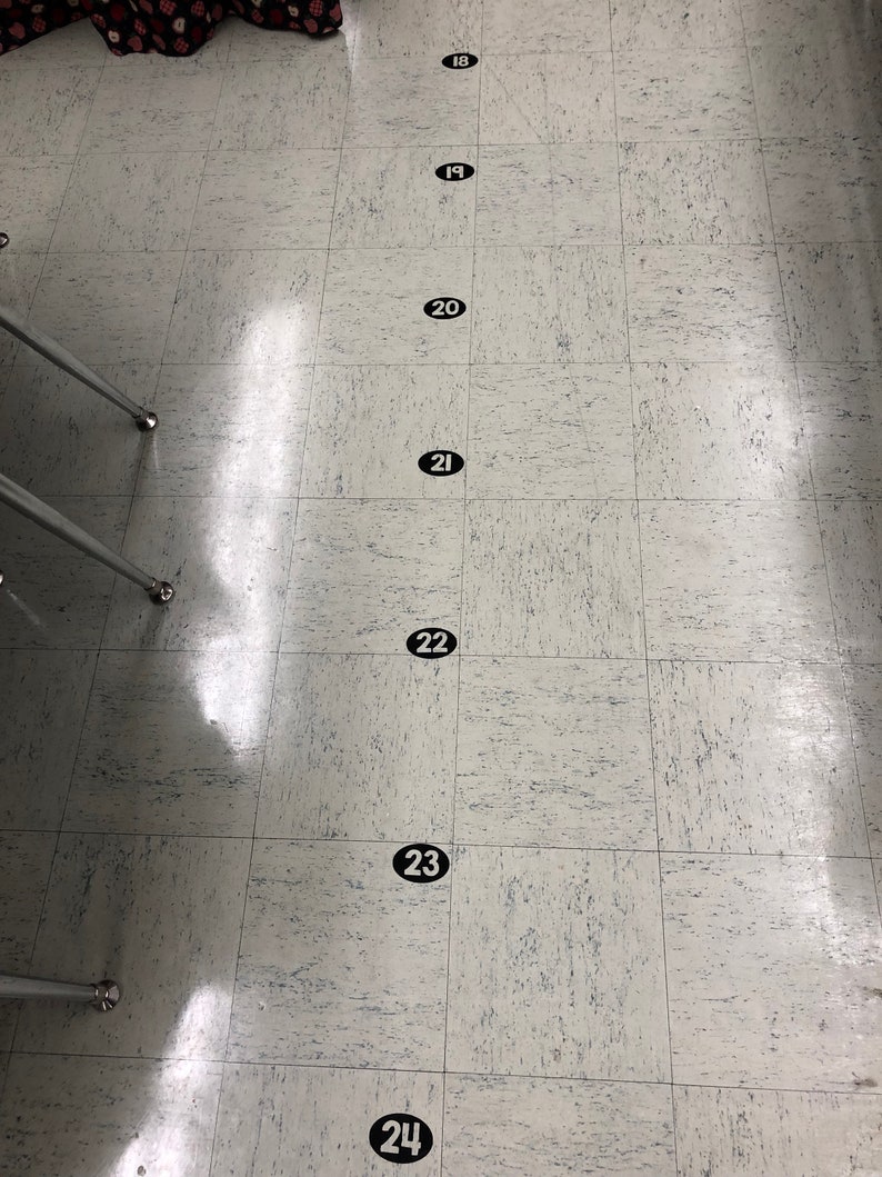 Number Vinyl Floor Decals for Classroom | Etsy