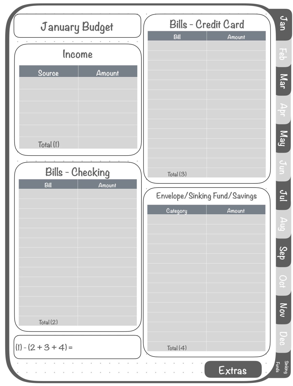 Digital Budget Journal Book 125 Clickable Pages Use - Etsy