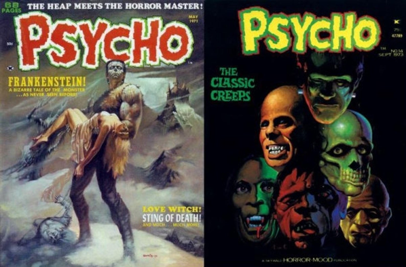 RARE Skywald Comics: Nightmare Psycho & Scream Instant - Etsy