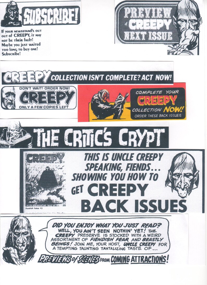Creepy & Eerie Magazine Complete Collection - on DVD-ROM. Plus Extras ...