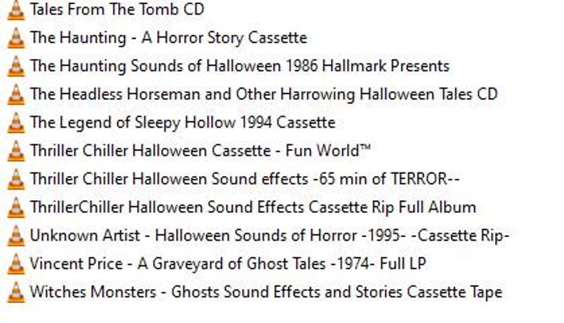 100 Vintage Halloween Albums / Cassettes - Long Playing. Instant ...
