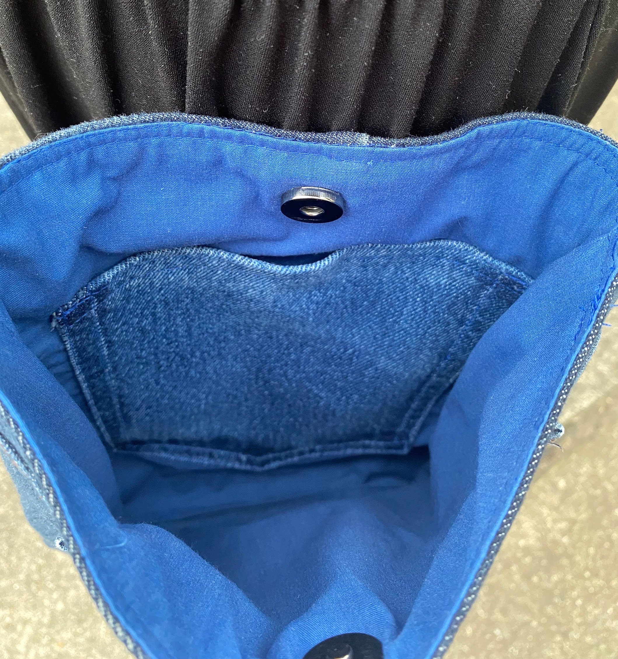 Denim Crossbody Purse Handmade Denim Shoulder Bag Blue Denim Bag Denim ...