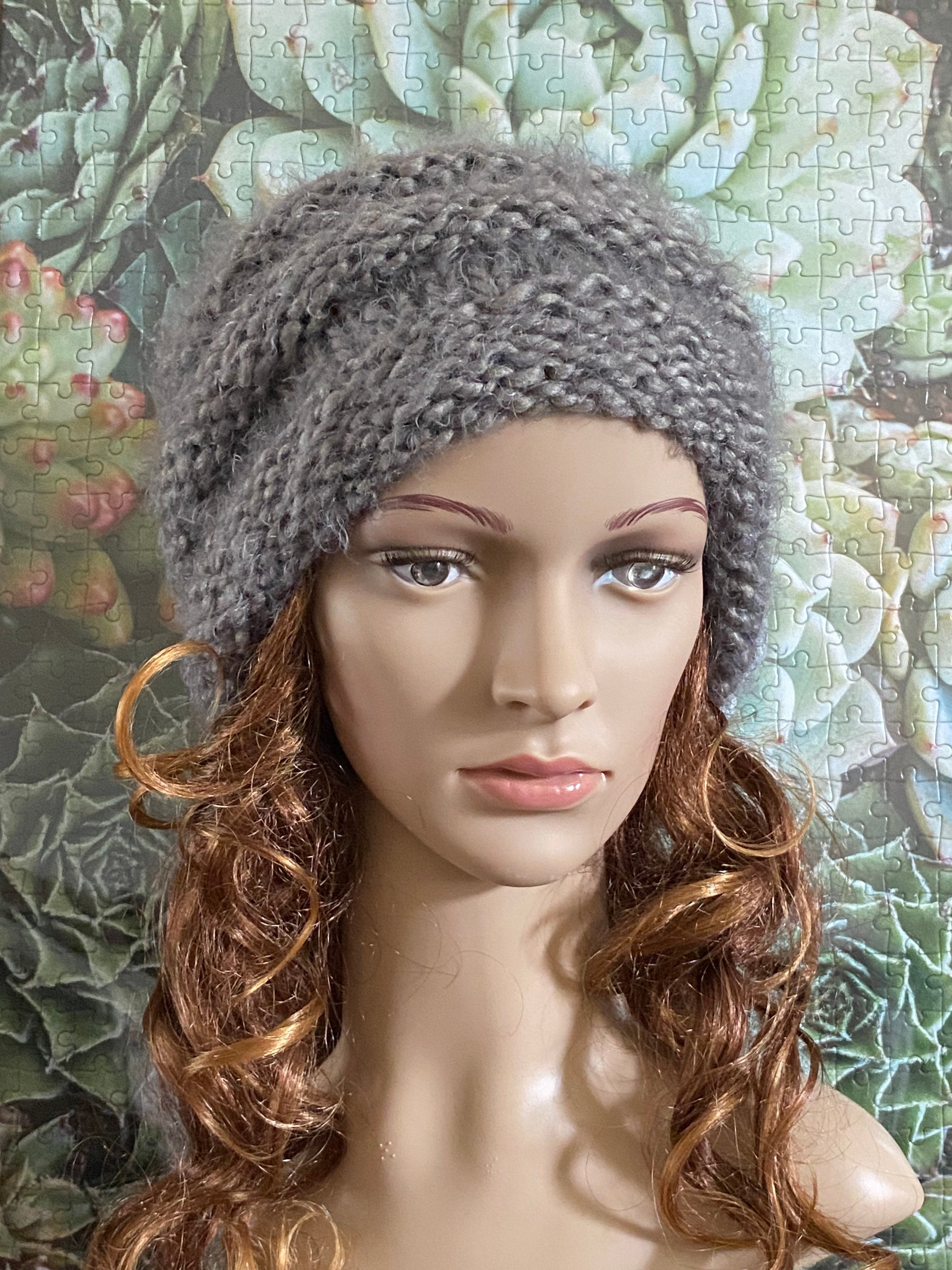 Hand Knit Winter Hat, Beehive Winter Hat, Soft Winter Hat, Fuzzy Knit ...