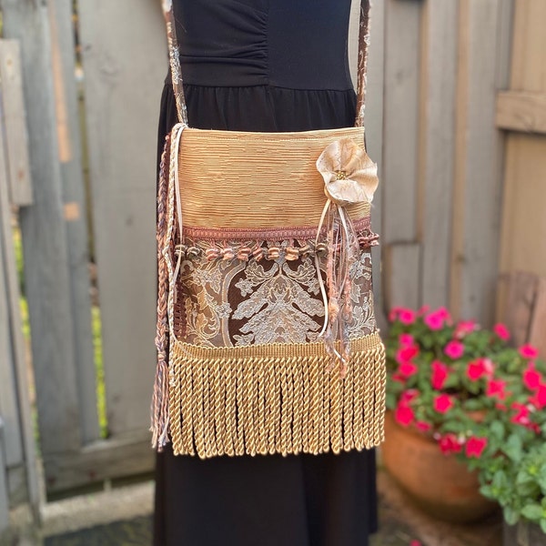 Boho Fringe Bag Hippie Fringe Bag Handmade Crossbody Fringe Purse Blue ...
