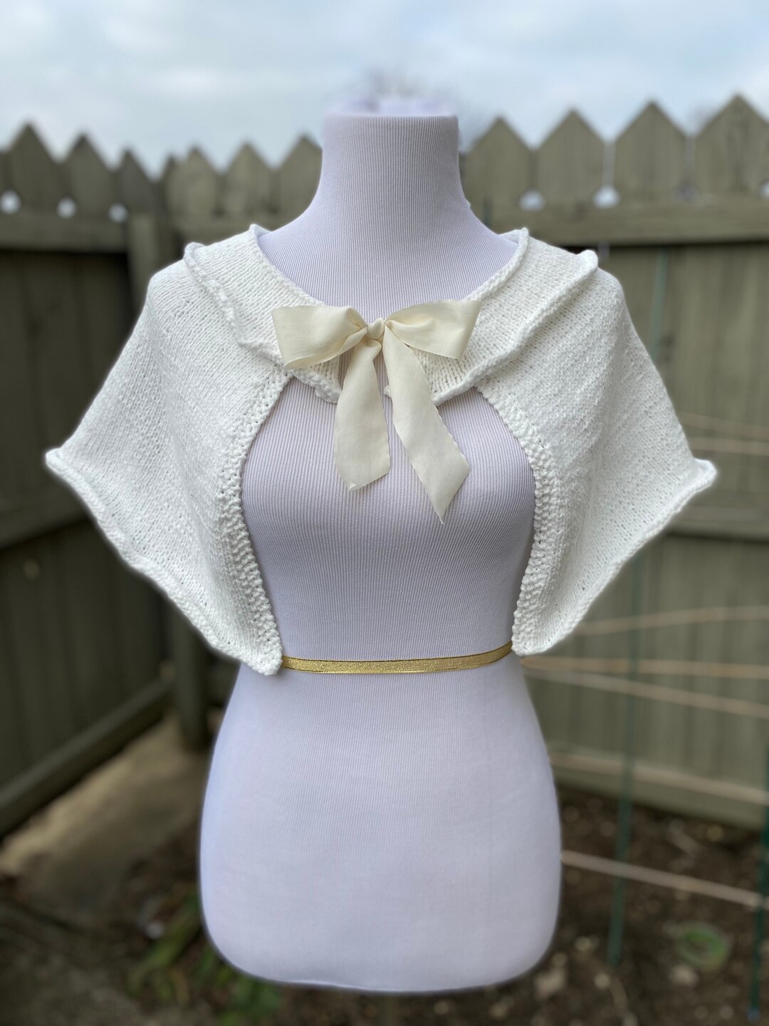 Ivory White Wedding Capelet, Ruffled Collar Capelet, Outlander Inspired ...
