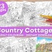 Country Cottages Colouring, Fairytake Cottages Scenery Coloring Pages ...
