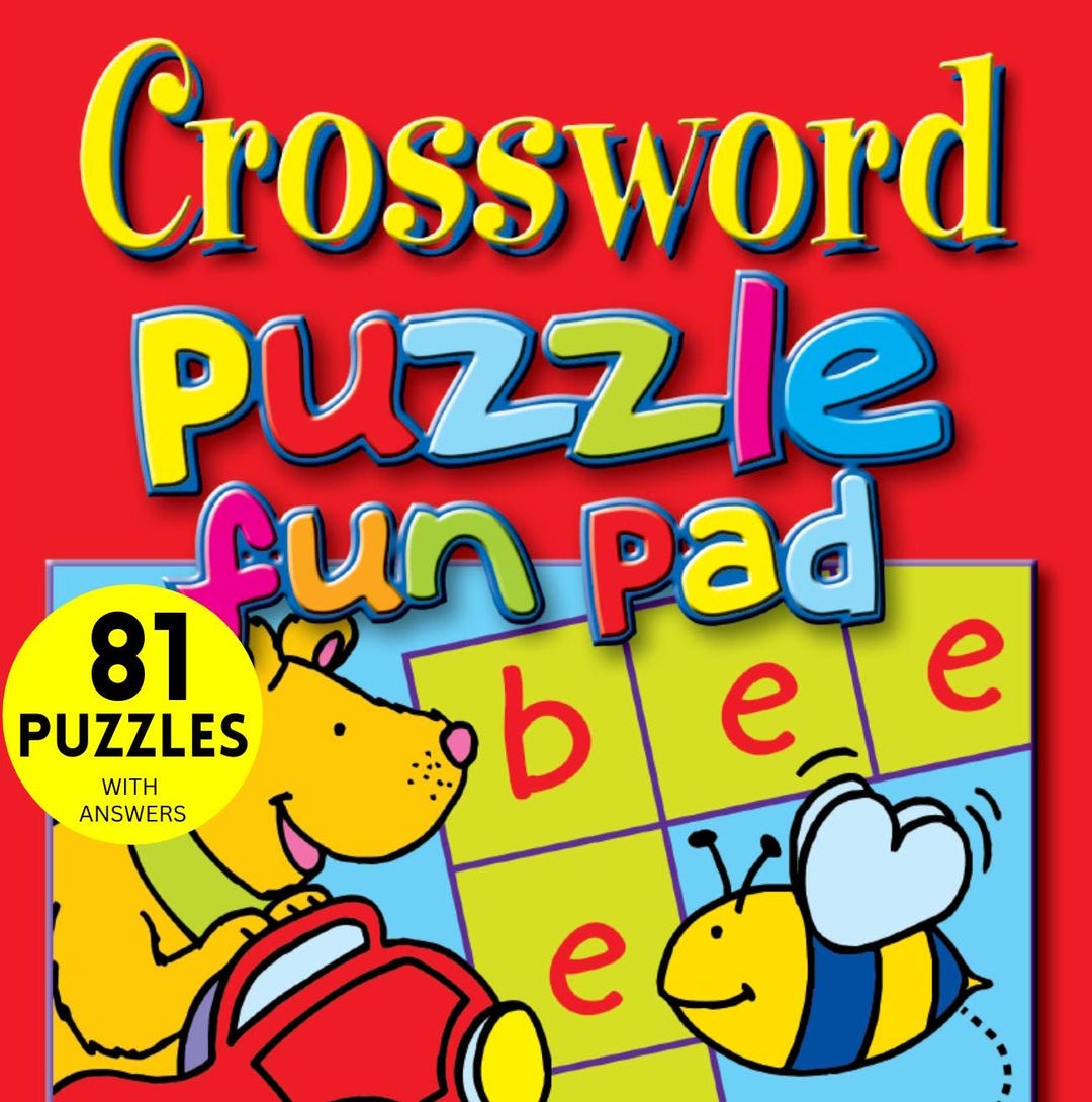 Fun Kids Crossword Puzzle Pages With Solutions, Instant Download ...