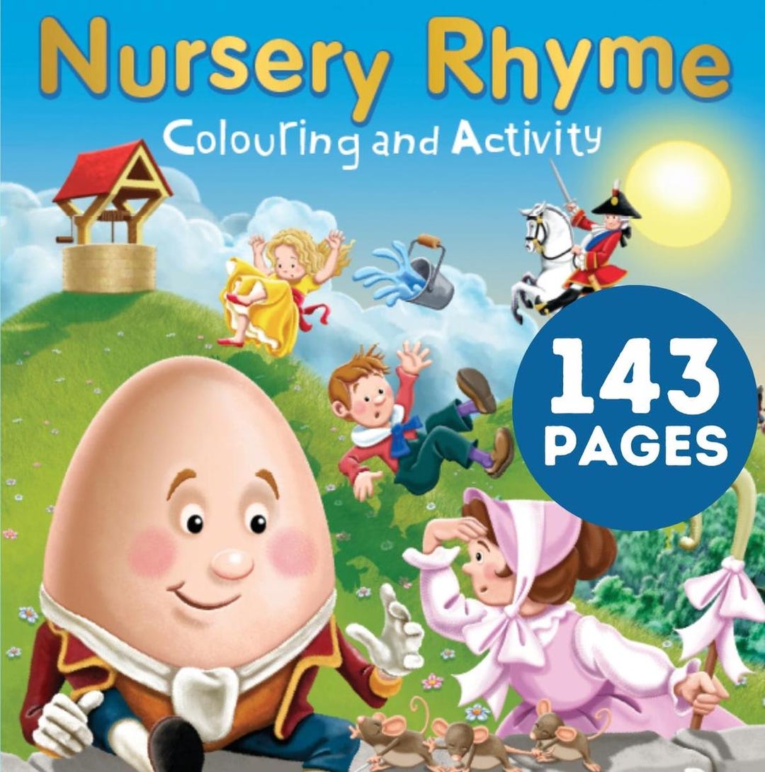 143 Nursery Rhyme Coloring Mega Bundle, Printable Coloring Pages ...