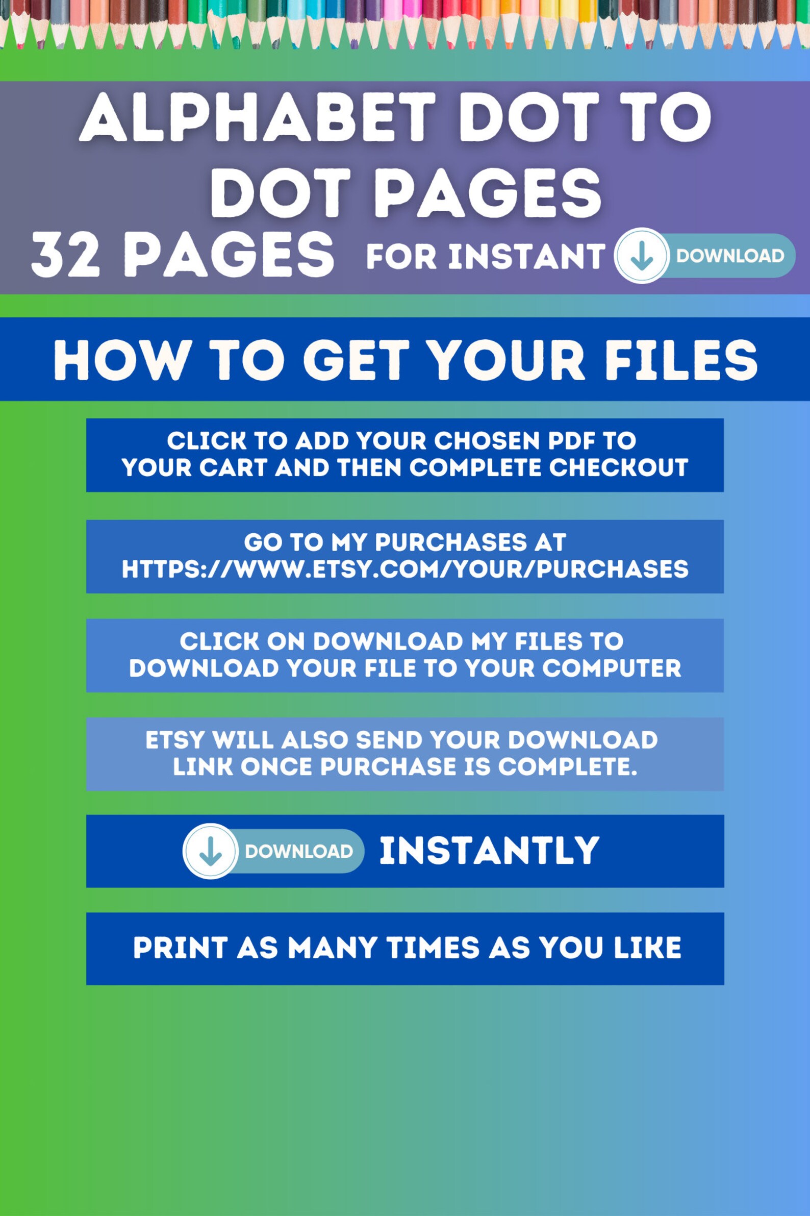 32 Alphabet Dot to Dot Learn the Alphabet Party Activities ...