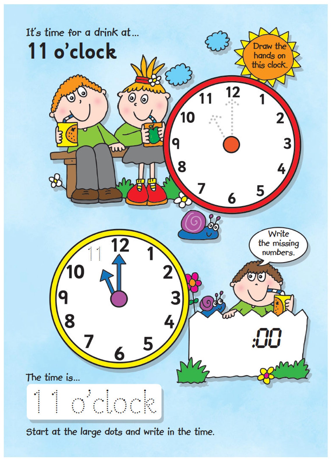 Tell the Time Activity Sheets, Instant Download Print PDF, Printable ...