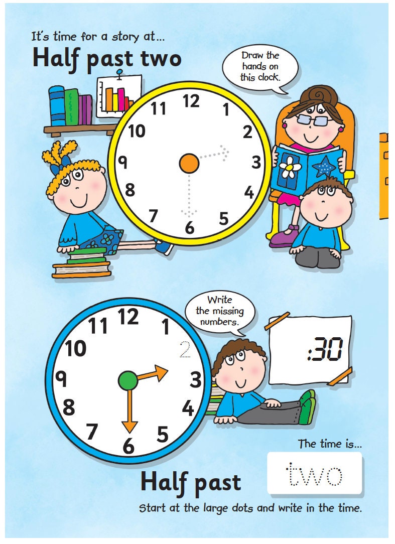Tell the Time Activity Sheets, Instant Download Print PDF, Printable ...