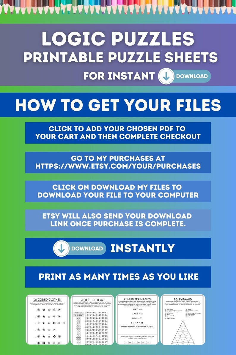 Logic Puzzle Pages With Solutions, Brain Teasers, Codebreakers, Number ...