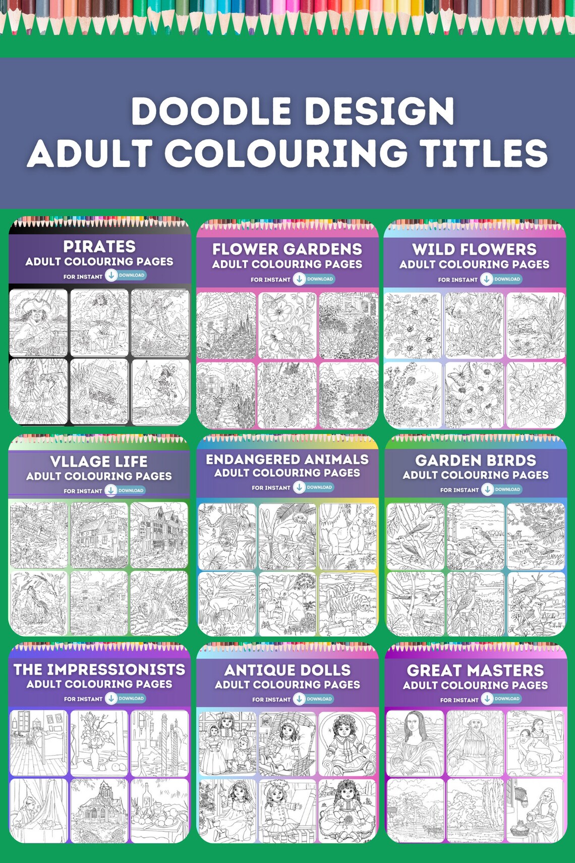 Great Masters Art Coloring Book, Famous Artists (instant Download PDF ...