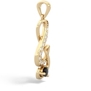 Onyx G-clef Music Necklace in 14K Gold - Etsy
