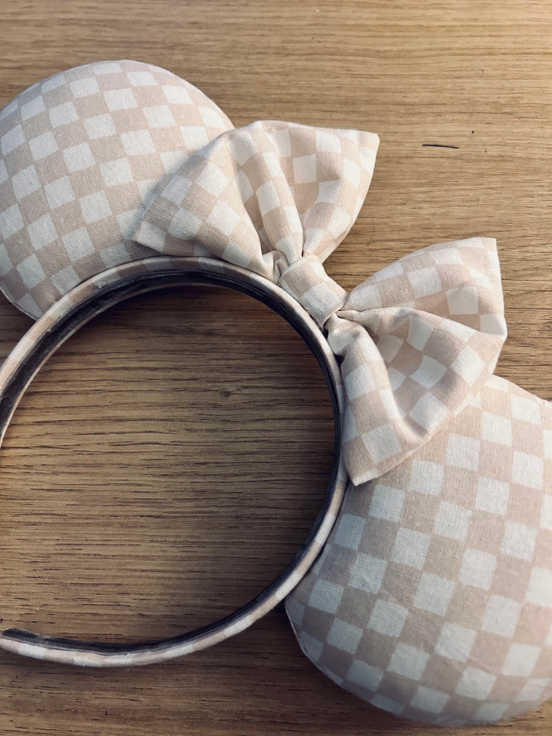Neutral Checker Millenial Kid Mouse Ears - Etsy