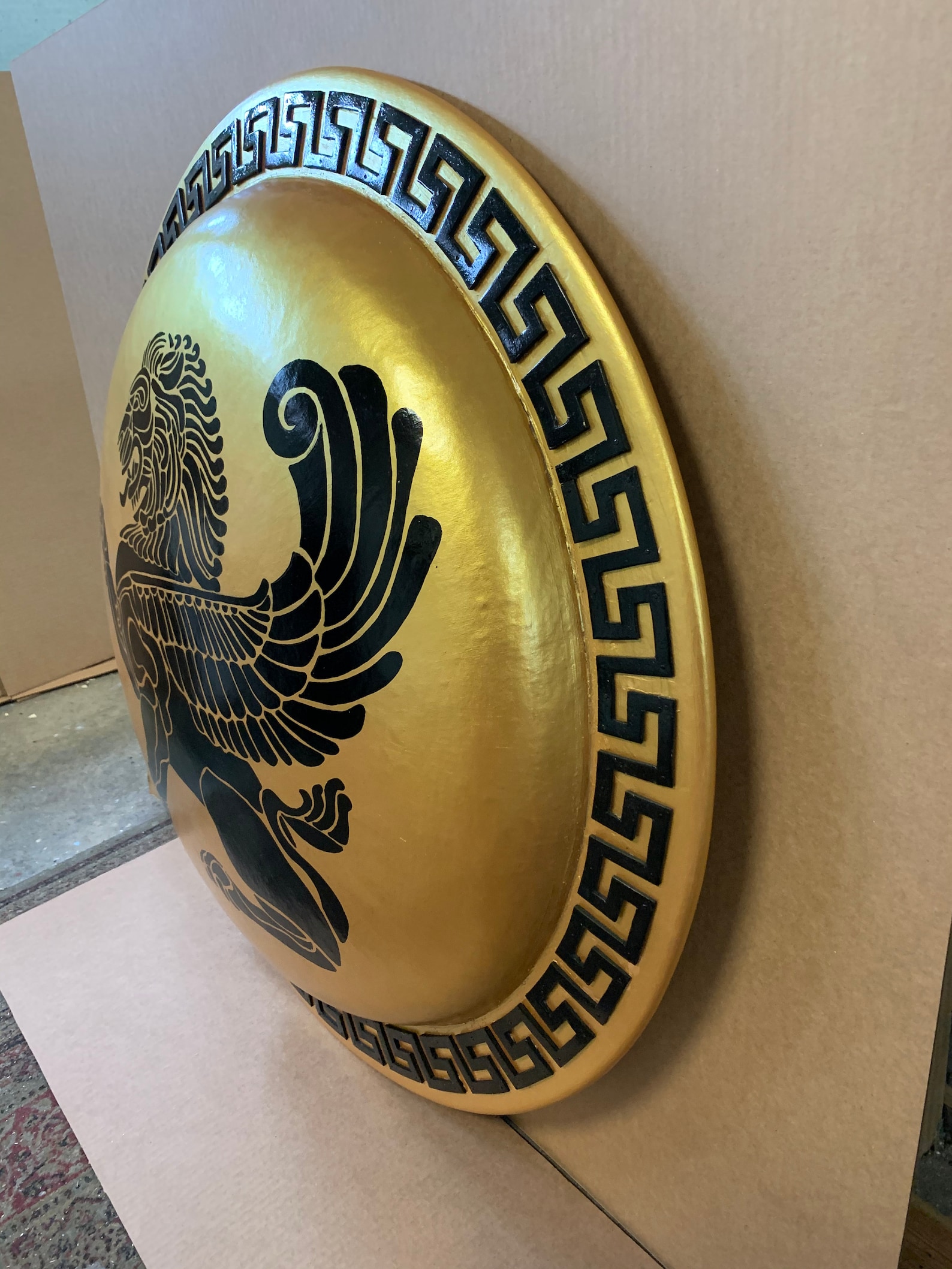 Authentic Greek Hoplite GOLD LION Shield - Etsy
