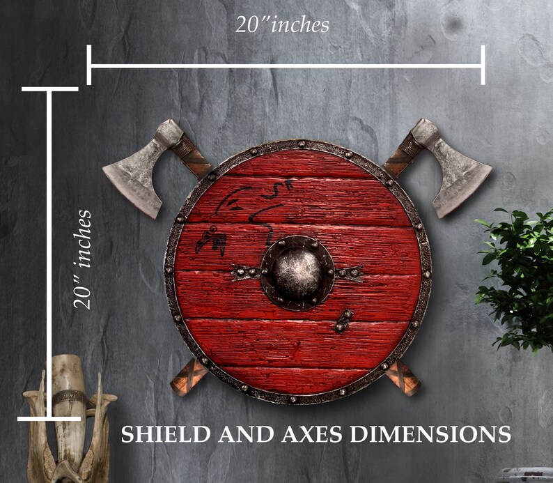 Ragnar Lothbrok 1/2 Scale Viking Shield and Axes Wall - Etsy