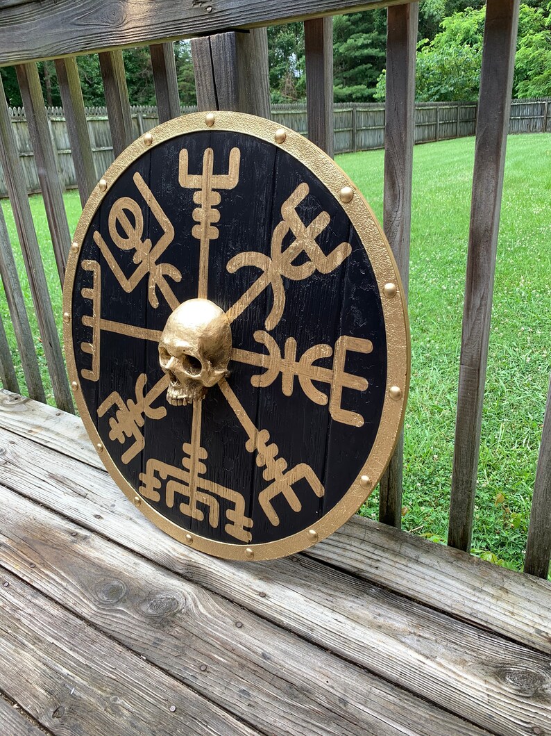 Viking Vegvisir Skull and Compass Shield - Etsy
