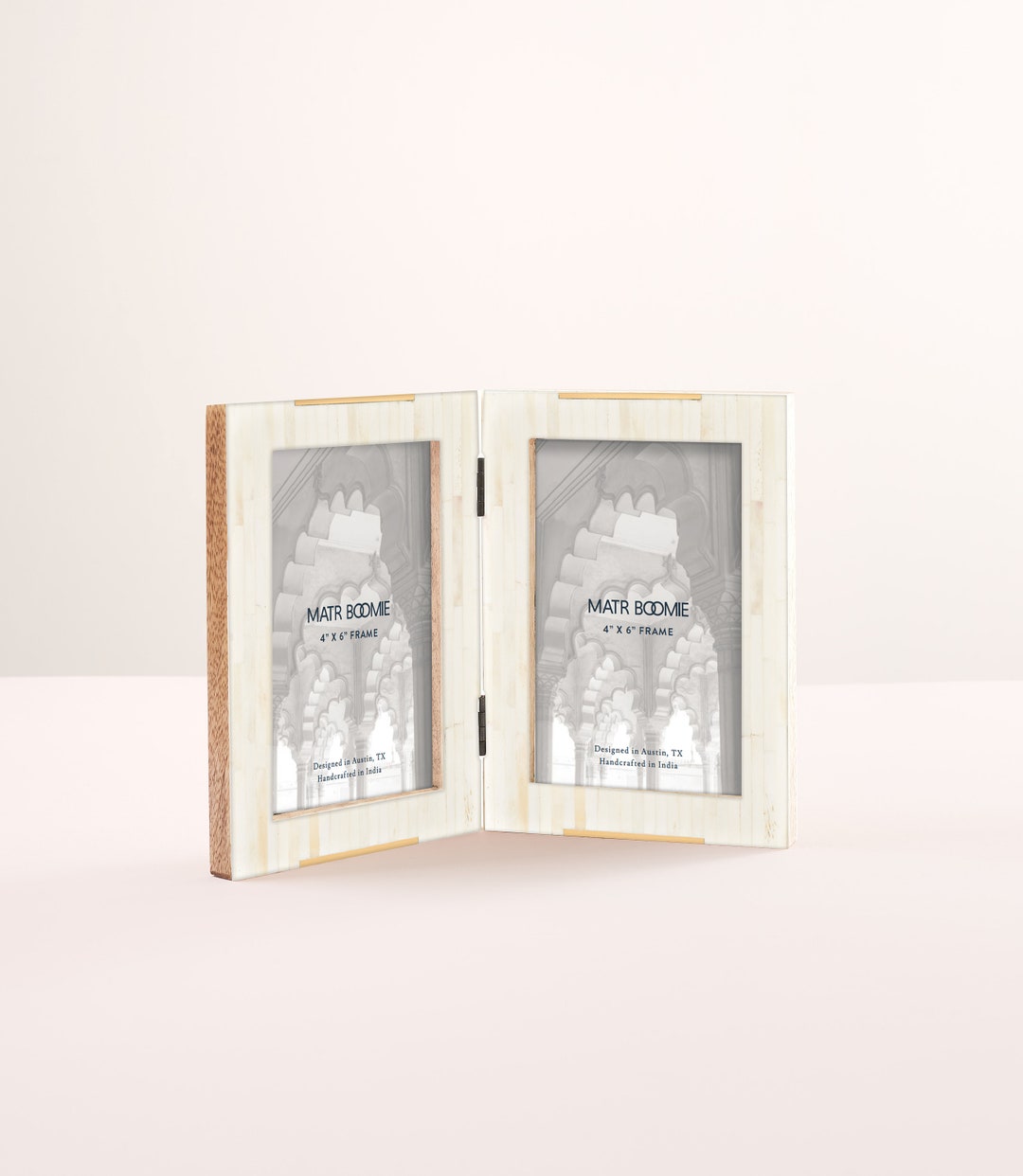 4x6 Double Picture Frame, off White Photo Frame, Bone Picture Frame ...