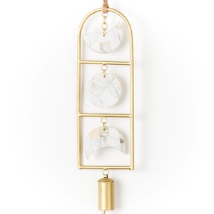 Boho Wind Chime, Geometric Wind Chimes, Brass Mobile Wind Chimes, Bell ...