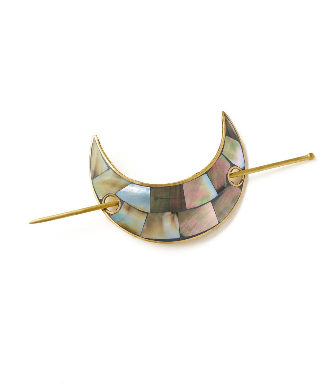 Crescent Moon Hair Pin With Stick, Celestial Hair Pin With Stick, Moon ...