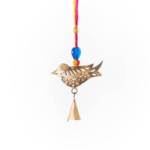 Cute Hanging Wind Chimes, Indian Chimes, Heart Bell Chime, Copper Wind ...