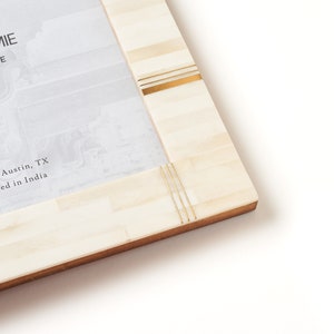 4x6 Picture Frame, off White Color Hand Carved Bone, Inlay Photo Frames ...