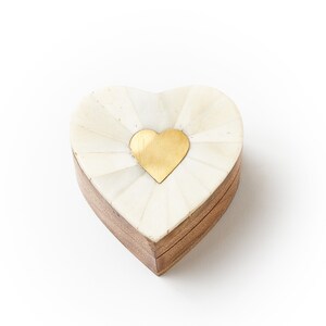 Small Heart Shaped Keepsake Box, Wooden Heart Box, 5th Anniversary Gift ...
