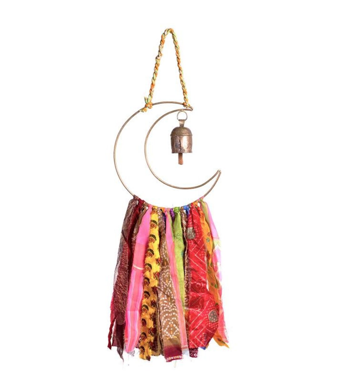 Boho Wind Chimes, Crescent Moon Wind Chimes, Wall Hanging Chimes ...