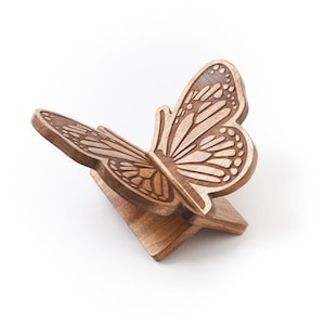 Butterfly Book Stand, Book Holder, Wooden Book Display, Butterfly ...