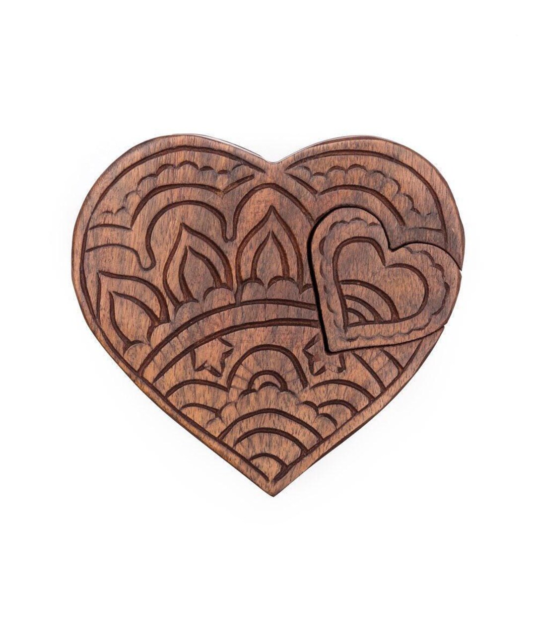 Wooden Puzzle Box, Heart Puzzle Box, Secret Puzzle Box, Hidden ...