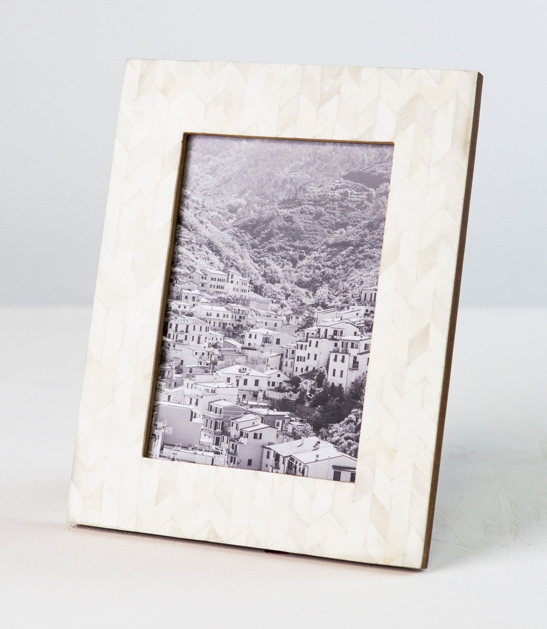5x7 Picture Frame, Mother of Pearl Frame, Marble Picture Frame, Cream ...