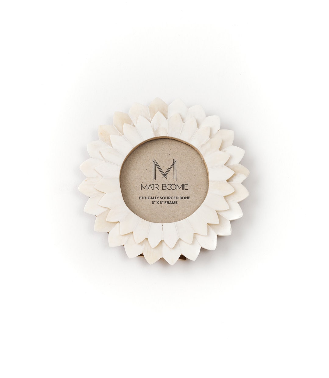 3x3 Round Picture Frame, Bone Picture Frame, 3x4 Photo Frame, Bone ...