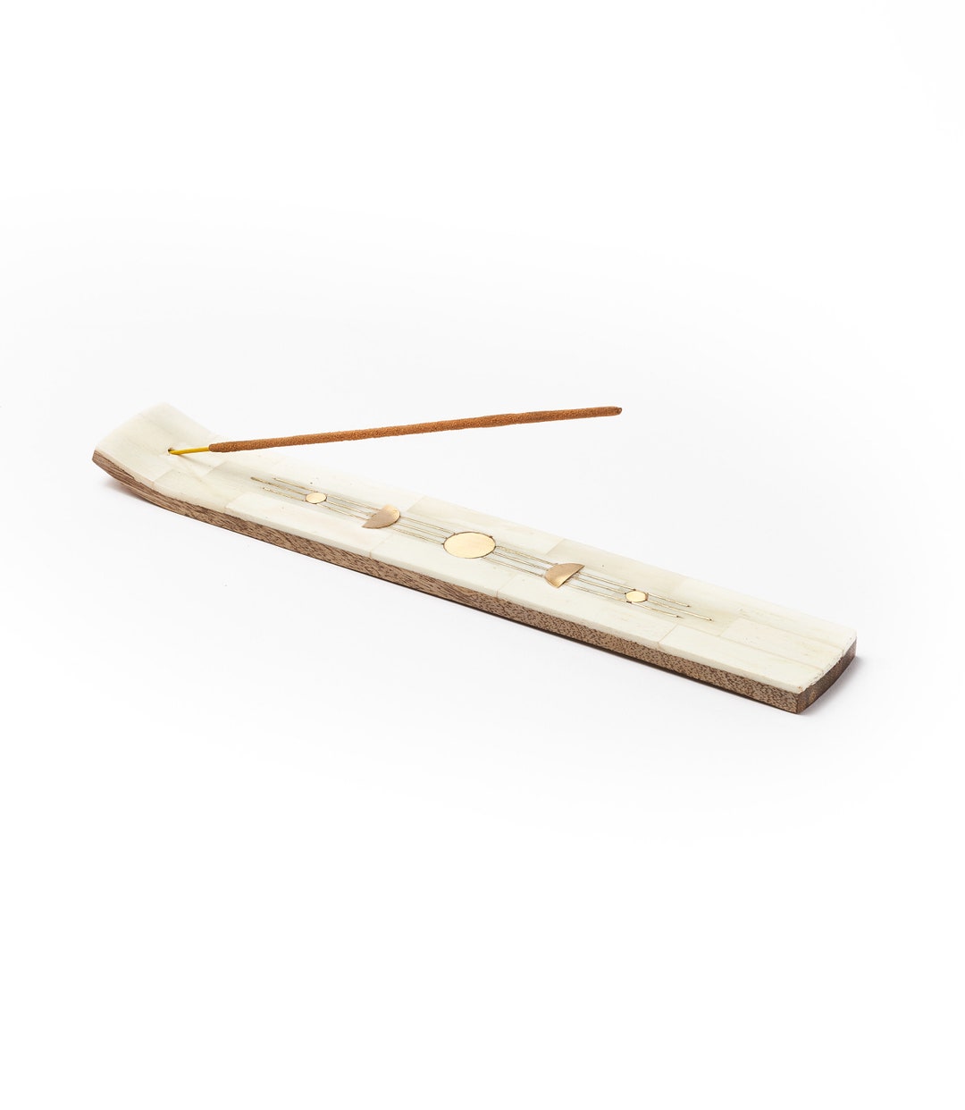 Triple Moon Incense Holder, Brass Inlay Incense Burner, Witchy Gift ...
