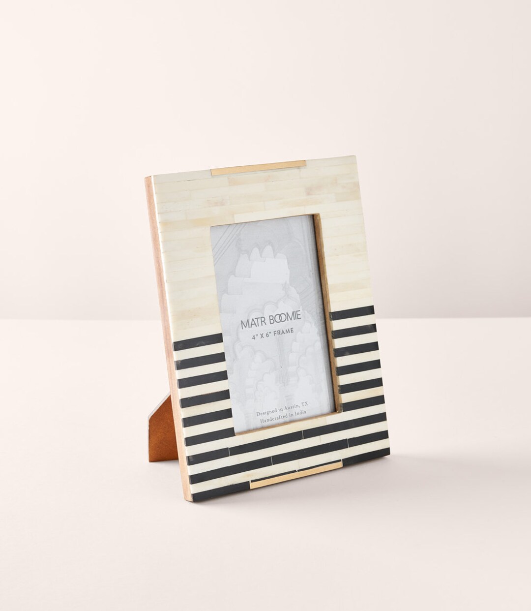 4x6 Picture Frame, Bone Picture Frame, Black and White Photo Frame, 4x6 ...