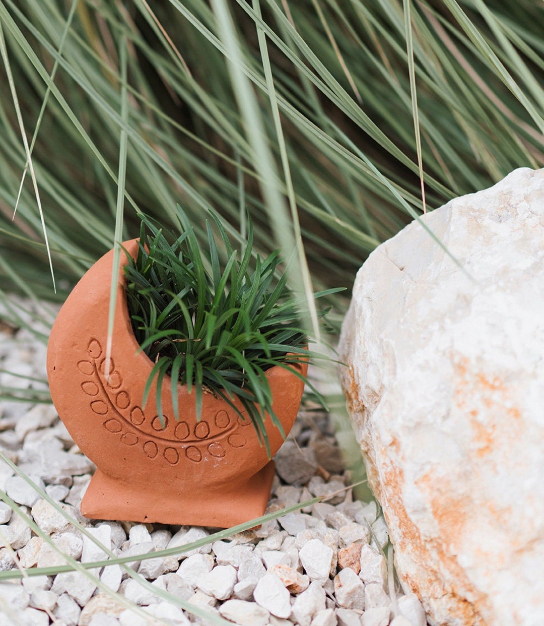 Terracotta Pot, Moon Planter Pot, Clay Pots, Planter With Drainage ...
