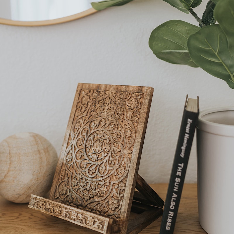 Carved Wood Stand - Etsy