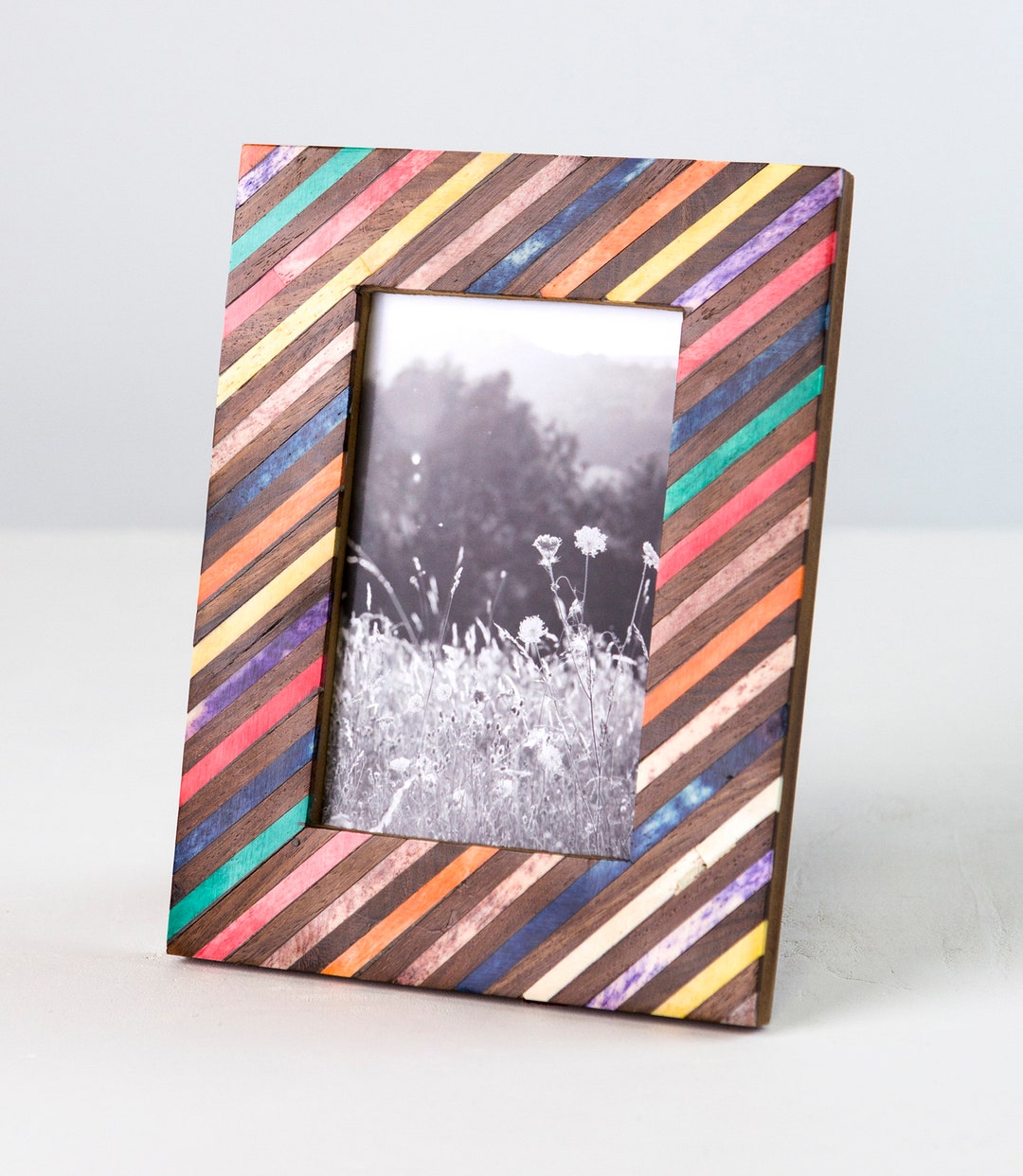 Rainbow Frame 4x6 Picture Frame Colorful Picture Frame Boho - Etsy