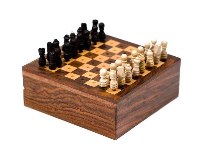 Soviet Pocket Travel Chess Set | Vintage Rare 1950s Portable Small Mini ...